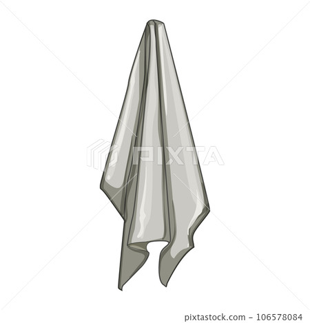 napkin kitchen towel cartoon vector illustration - Stock Illustration ...