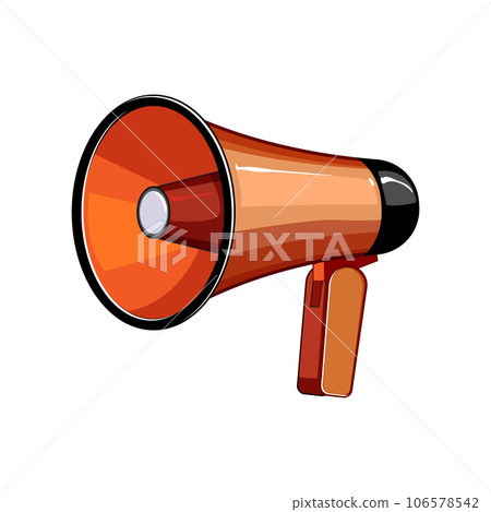 loud megaphone speaker cartoon vector illustration - Stock Illustration ...