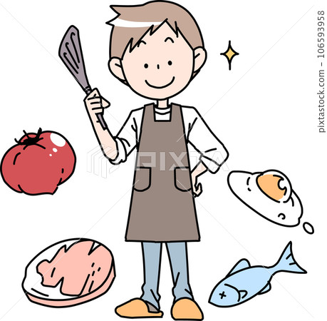 man who can cook - Stock Illustration [106593958] - PIXTA