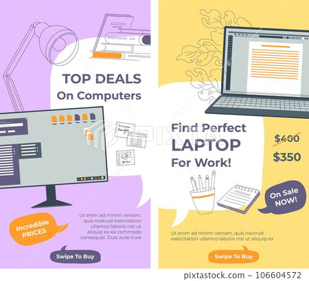 Find perfect laptop for work top deals on computer - Stock Illustration ...
