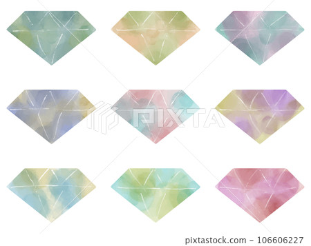Set of colorful and beautiful gemstones in... - Stock Illustration ...