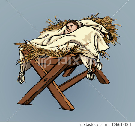 Baby Jesus In A Manger Animated