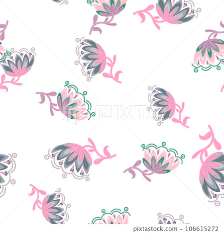 Stylized wildflower seamless pattern.... - Stock Illustration ...
