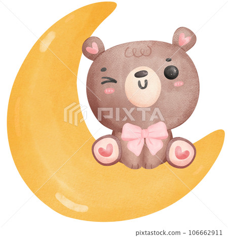 Cute teddy bear baby shower nursery cartoon... - Stock Illustration ...