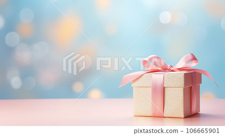 gift box on a pastel-colored background,... - Stock Illustration ...