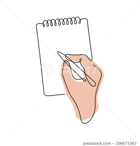 Hand writing note continuous line vector... - Stock Illustration ...