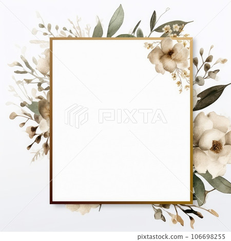 Floral cover, frame design with orchid flower... - Stock Illustration ...
