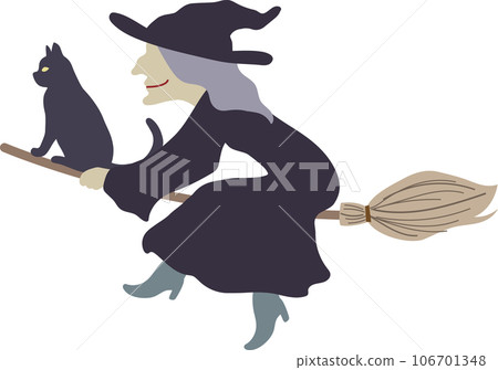 Cute stylish vector illustration of a bad witch... - Stock Illustration ...