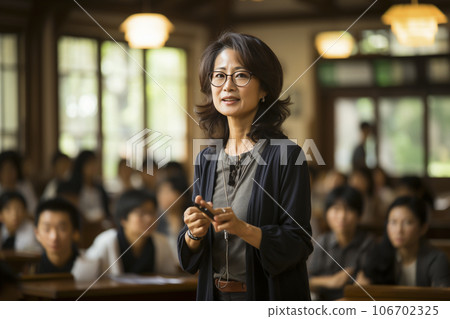 "AI-generated image" of a Japanese female... - Stock Illustration ...