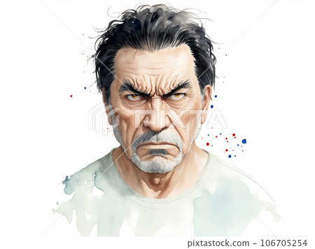 Angry man "AI generated image" - Stock Illustration [106705254] - PIXTA