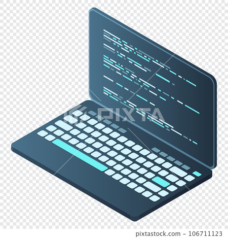 Isometric Laptop. 3d isometric laptop computer.... - Stock Illustration [106711123] - PIXTA