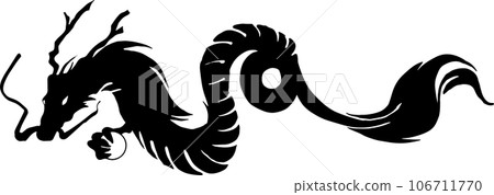 Monochrome dragon (dragon) - Stock Illustration [106711770] - PIXTA