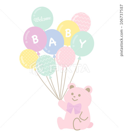 baby birth balloon - Stock Illustration [106737587] - PIXTA