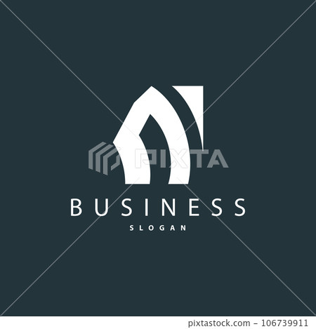 Minimal Initial N Letter Logo, Modern And... - Stock Illustration ...