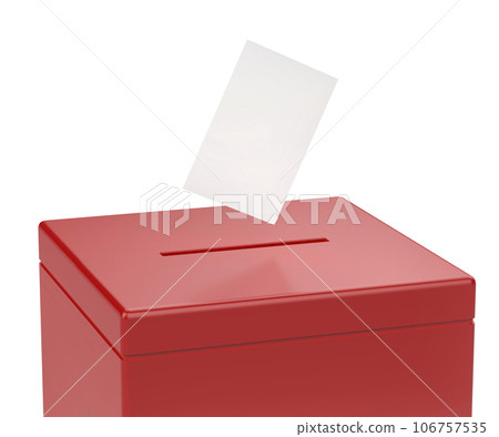Red ballot box with voting paper - Stock Illustration [106757535] - PIXTA