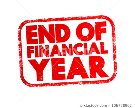 End Of Financial Year text stamp, concept... - Stock Illustration ...
