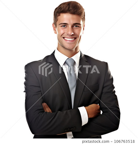 Young smiling businessman isolated. - Stock Illustration [106763518 ...