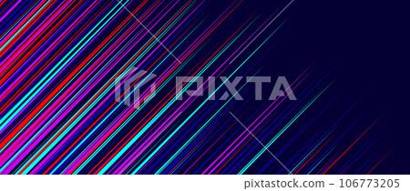 Diagonal colorful lines background. Neon fading...-插圖素材 [106773205 ...