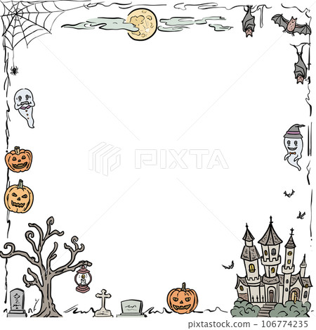 Halloween illustration frame color - Stock Illustration [106774235] - PIXTA