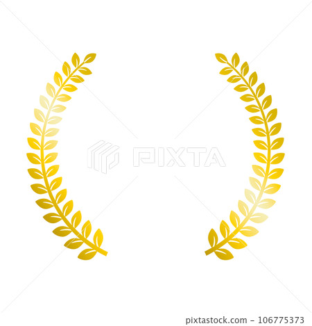 Gold laurel wreath/laurel illustration 03 - Stock Illustration ...