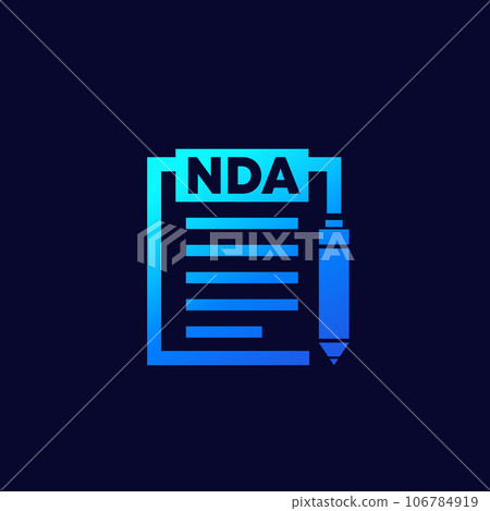 NDA document icon, Non-Disclosure Agreement - Stock Illustration ...