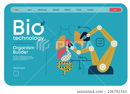Bio Technology, Organism Builder -modern flat...-插圖素材 [106792383] - PIXTA圖庫