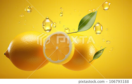 Vibrant oranges submerged in clear water with... - Stock Illustration [106793188] - PIXTA