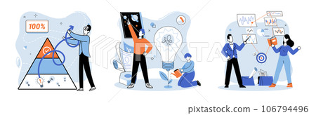 Successful project launch. Vector illustration.... - Stock Illustration ...