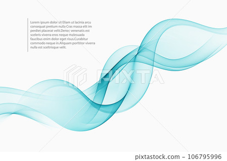 Smooth blue wave lines isolated on a white... - Stock Illustration ...