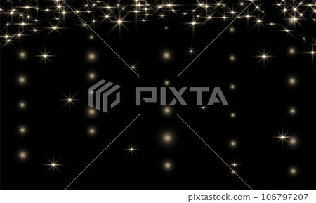 Vector Gold glitter border with sparkles.... - Stock Illustration ...