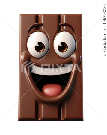 Funny smiling Chocolate bar character cut out...-插圖素材 [106798286] - PIXTA圖庫