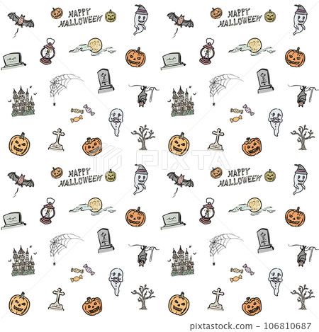 Halloween illustration background material - Stock Illustration ...