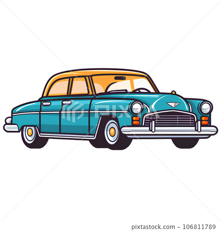 classic, automobile, car, retro, vehicle,... - Stock Illustration ...
