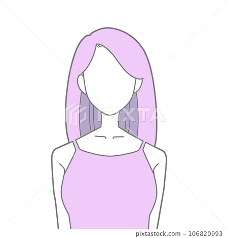 Long hair woman (no face) - Stock Illustration [106820993] - PIXTA