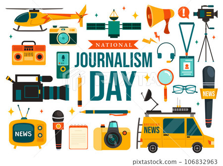 National Journalism Day Vector Illustration to... - Stock Illustration ...