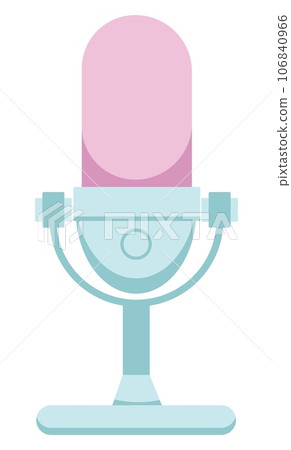 Vector podcasting microphone cute flat style... - Stock Illustration ...