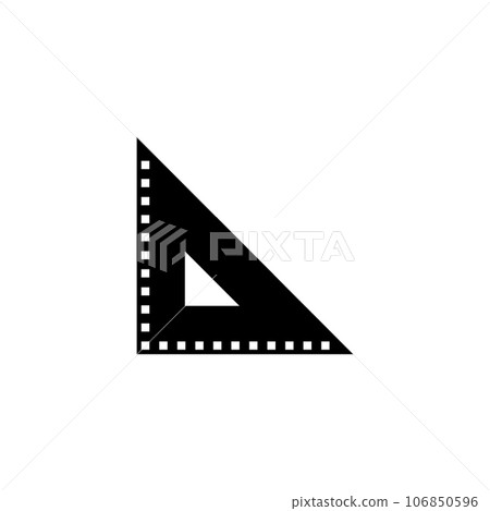 Math Triangle Ruler, Triangular Geometric... - Stock Illustration ...