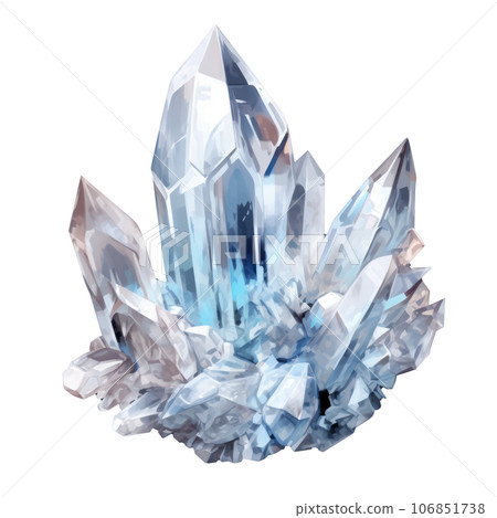 3D Crystal isolated - Stock Illustration [106851738] - PIXTA