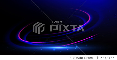 Abstract technology futuristic swirl glowing...-插圖素材 [106852477] - PIXTA圖庫