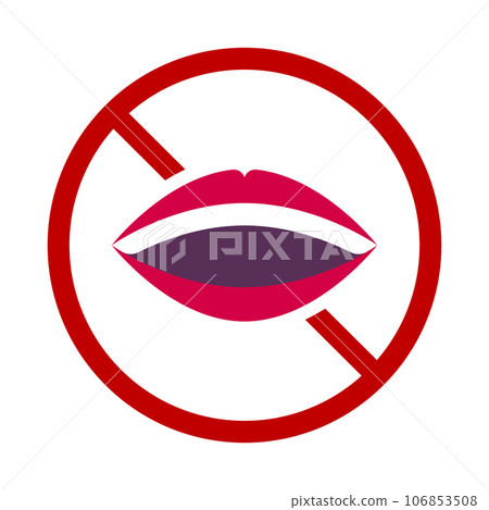 Please do not speak/Conversation prohibited - Stock Illustration ...