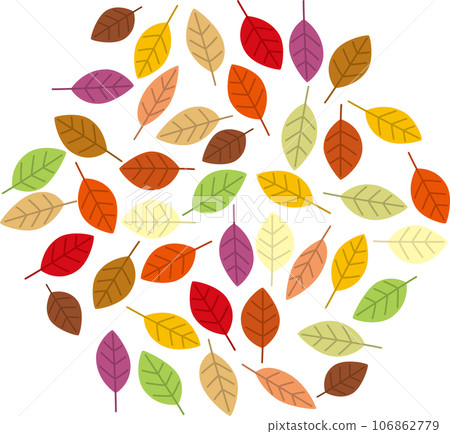 Fallen leaves collection 3 - Stock Illustration [106862779] - PIXTA