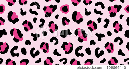 Pink Cheetah Seamless Pattern Leopard Background-插圖素材 [106864440] - PIXTA圖庫