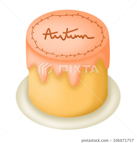 autumn elements illustration of cake - Stock Illustration [106871757 ...