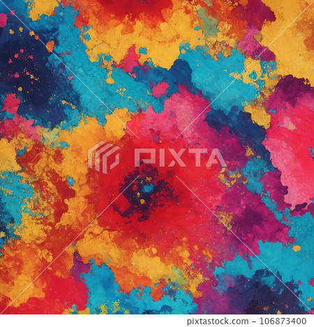 Vivid color abstract painting - Stock Illustration [106873400] - PIXTA