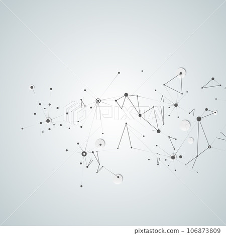 Vector connect lines and dots. Plexus... - Stock Illustration [106873809] - PIXTA