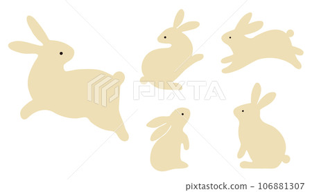 Simple and cute rabbit icon illustration - Stock Illustration ...
