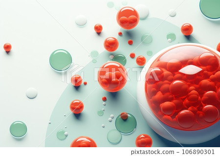 illustration of white and red cells still life... - Stock Illustration ...
