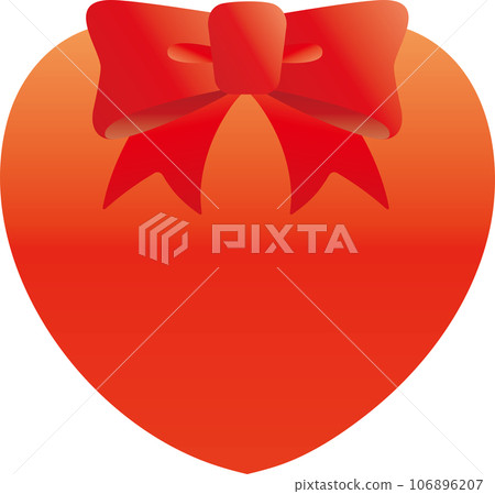 red heart frame made of ribbon - Stock Illustration [106896207] - PIXTA