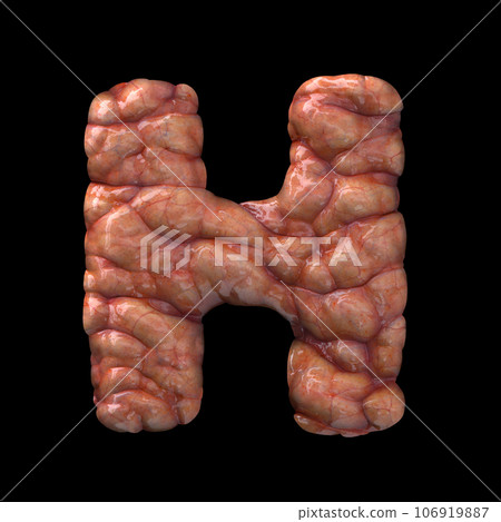 Halloween letter H - Upper-case 3d bloody font... - Stock Illustration ...