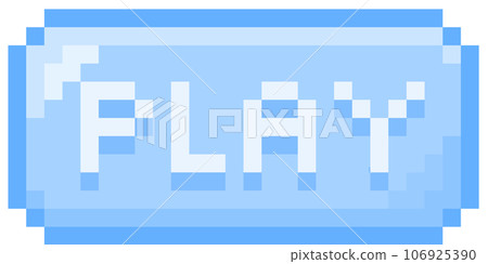 Pixelated play button - Stock Illustration [106925390] - PIXTA